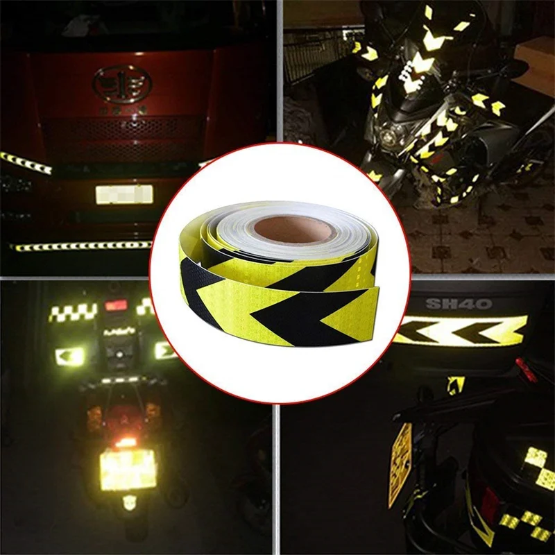 2Inch-Arrow-Reflective-Safety-Tape-Fluorescent-Yellow-Black-Caution ...