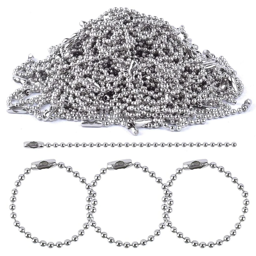 10pcs Stainless Steel Ball Bead Chain 8/10/12/15cm Bead Chain For Key ...