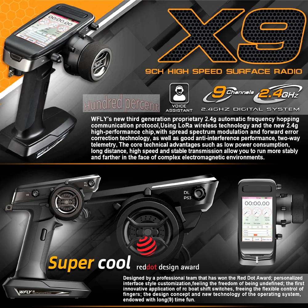 WFLY X9 Radio Remote Controller - 2.4ghz 9CH Transmitter With RG209S R ...