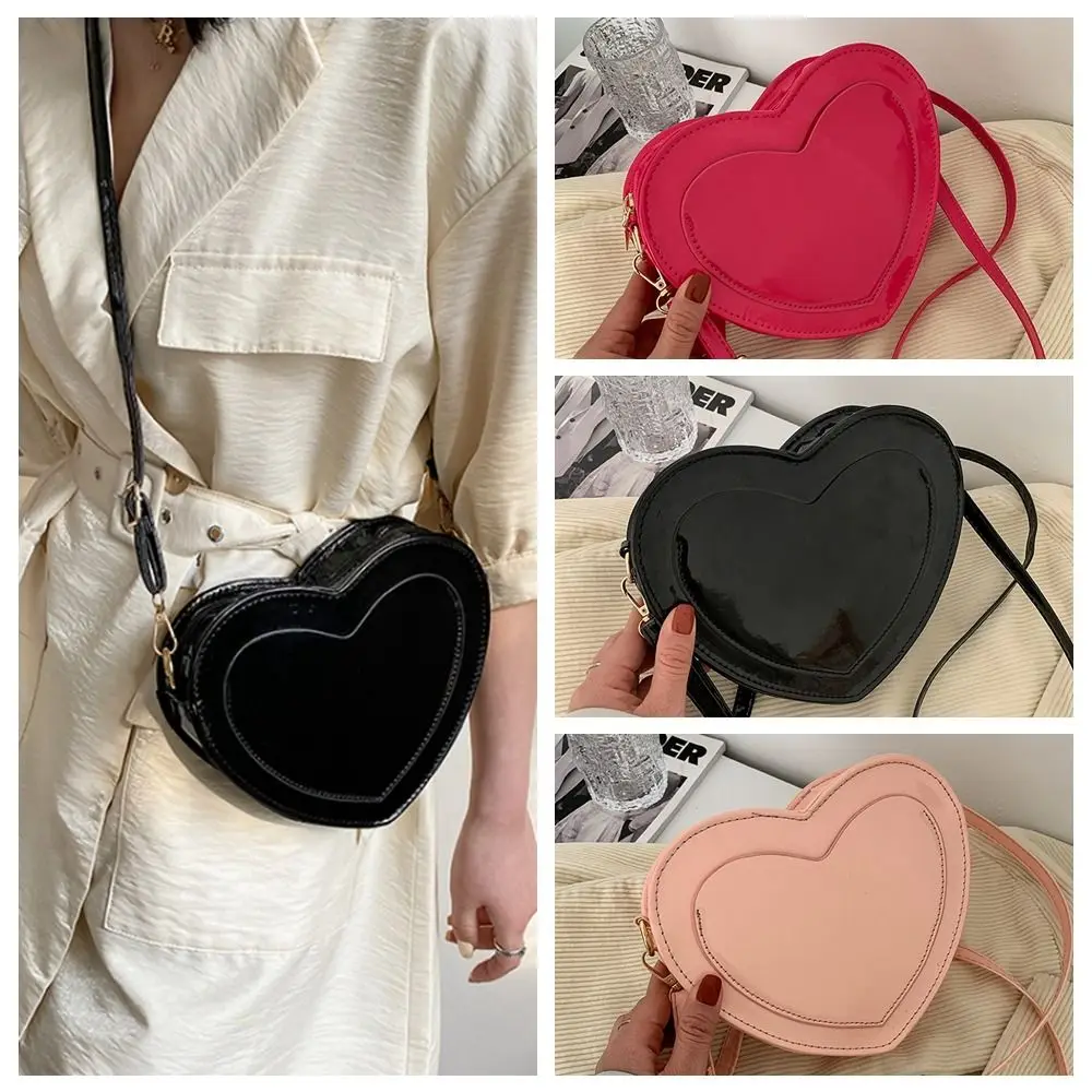 Pink-Peach-Heart-Shaped-Handbags-Adjustable-Shoulder-Strap-Love-Heart ...