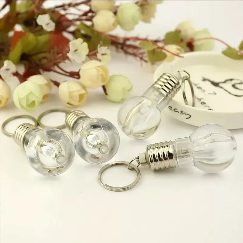 LED Colorful Light Bulb Mini Light Key Chain Creative Toy Small Gift ...