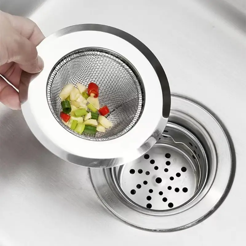 Kitchen-Sink-Strainer-Stainless-Steel-Sink-Funnel-Anti-Blocking-Sink ...