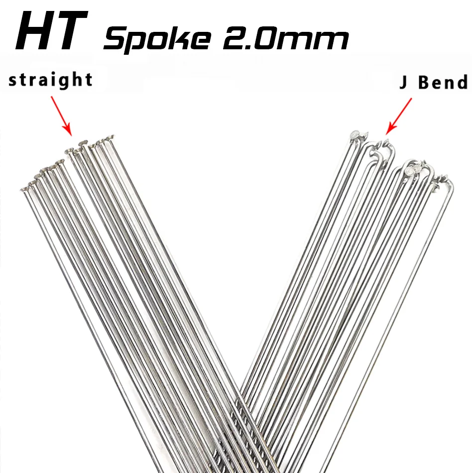 Bicycle Spokes HT 2.0 Round Spokes J-bend Straight Pull Head Bicycle ...