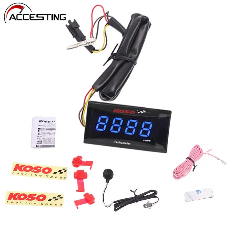 koso-tachometer-Motorcycle-rpm-gauge-0-2000-rpm-Digtal-Display-With-Red ...