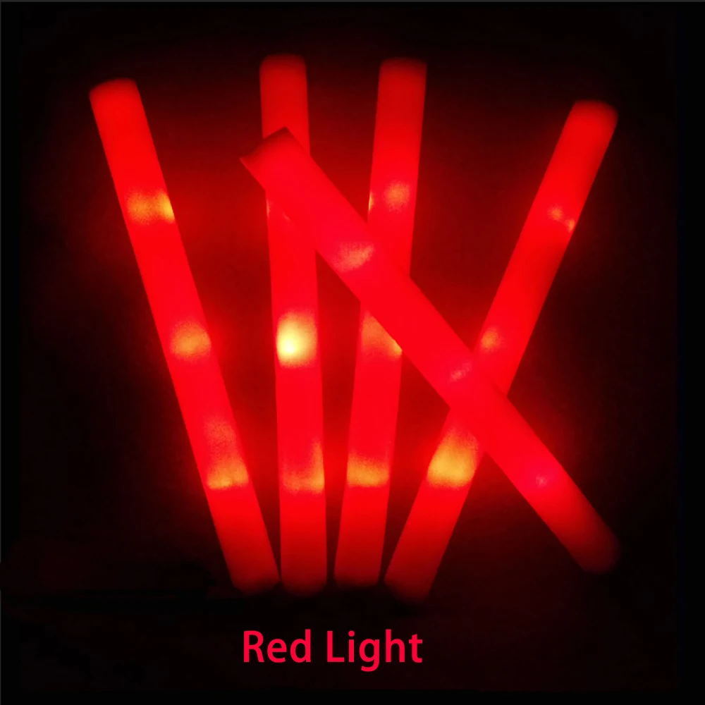 Bulk-Red-LED-Glow-Sticks-RGB-Glow-Foam-Stick-Cheers-Tube-Dark-Light ...