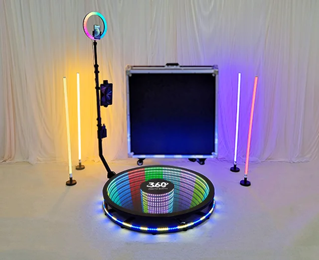 Buy 360 Photo Booth Machine Turning Profesional Automatic Selfie Magic ...