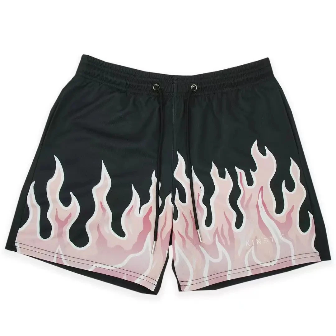 KINETIC-Shorts-Gym-Summer-Mens-Trendy-Branded-Flame-Shorts-for-Fitness ...