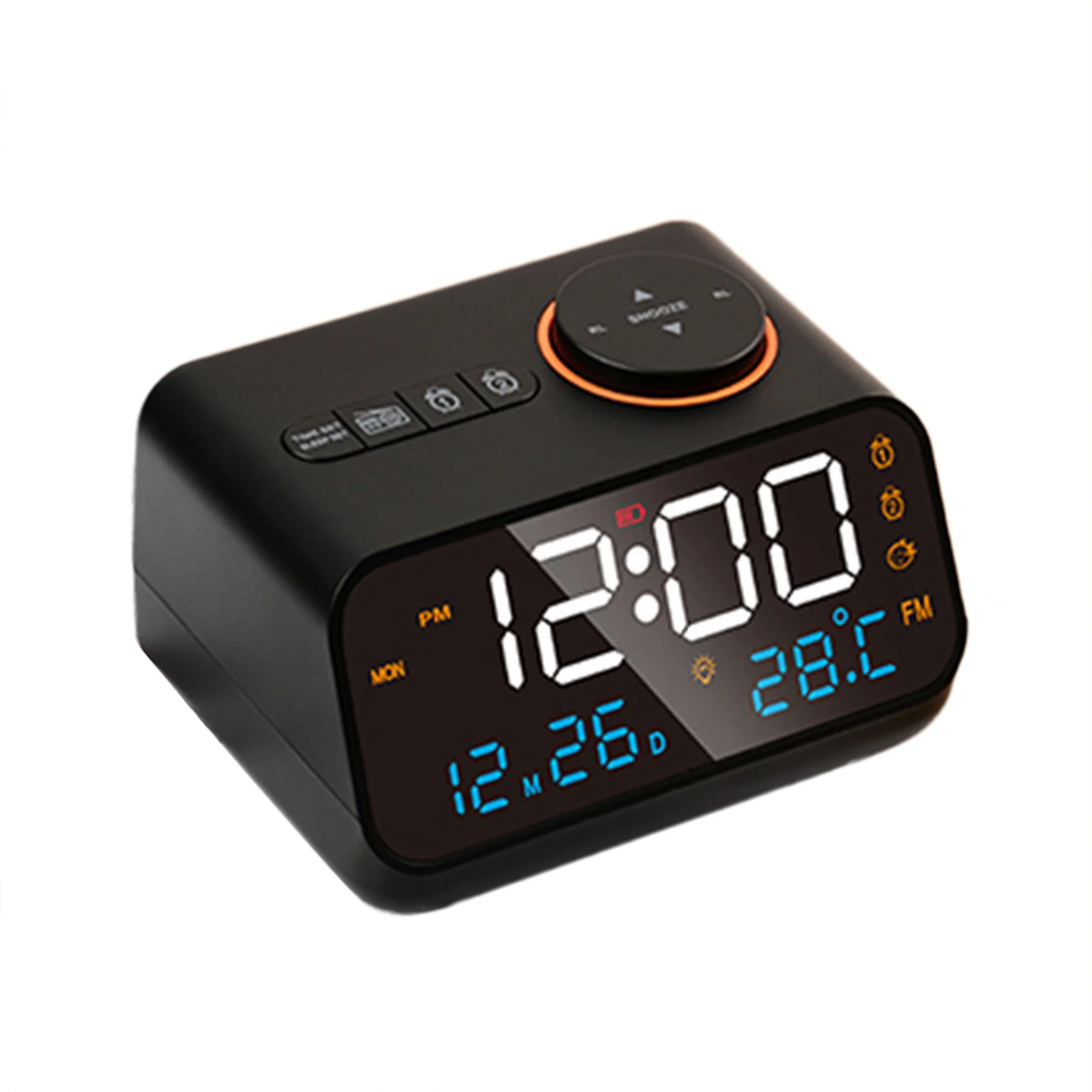 Digital-Alarm-Clock-with-Large-LED-Display-0-100-Dimmer-FM-Radio-Sleep ...