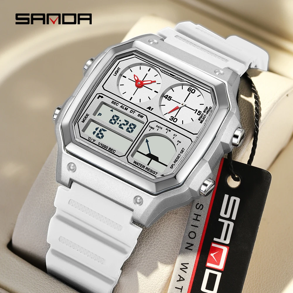 Fashion SANDA 6257 Popular Men's Electronic Watch Sports ...