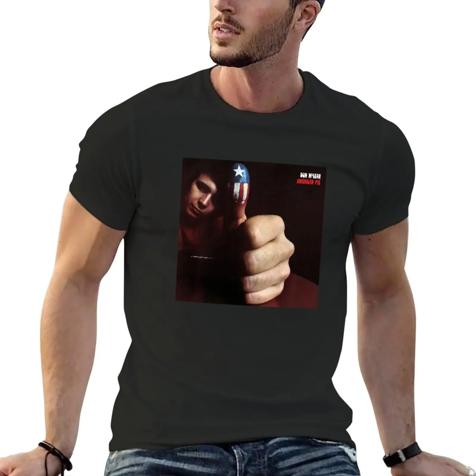 New American Pie Don Mclean T-Shirt plain t-shirt heavyweight t shirts ...