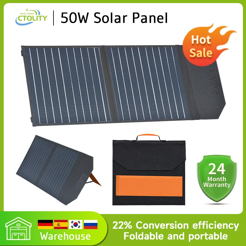 18V-50W-Solar-Panel-Kit-Foldble-Portable-Solar-Panel-Solar-Cell-For ...