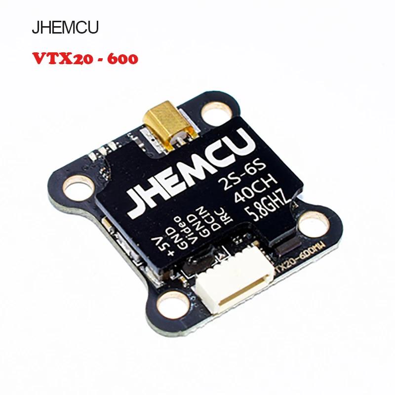 JHEMCU VTX20-600 5.8G 40CH 20X20mm PitMode 25mW 100mW 200mW 400mW 600mW ...