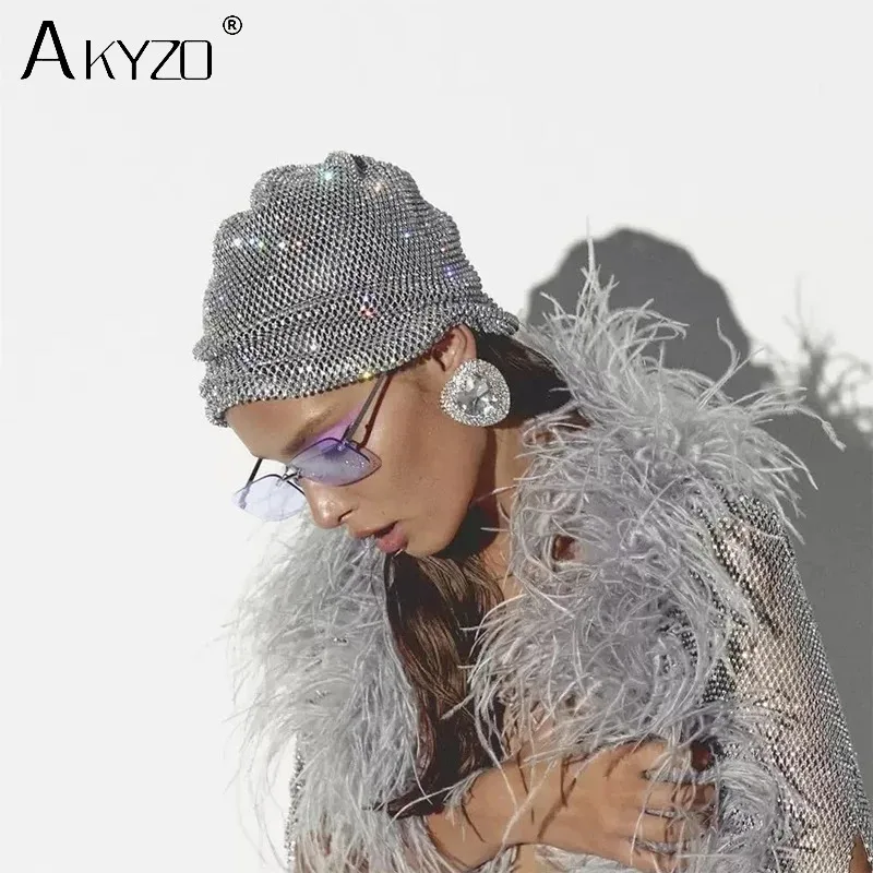 Sparkly-Diamonds-Fishnet-Turban-Hat-Diamond-Head-Wraps-Headband ...