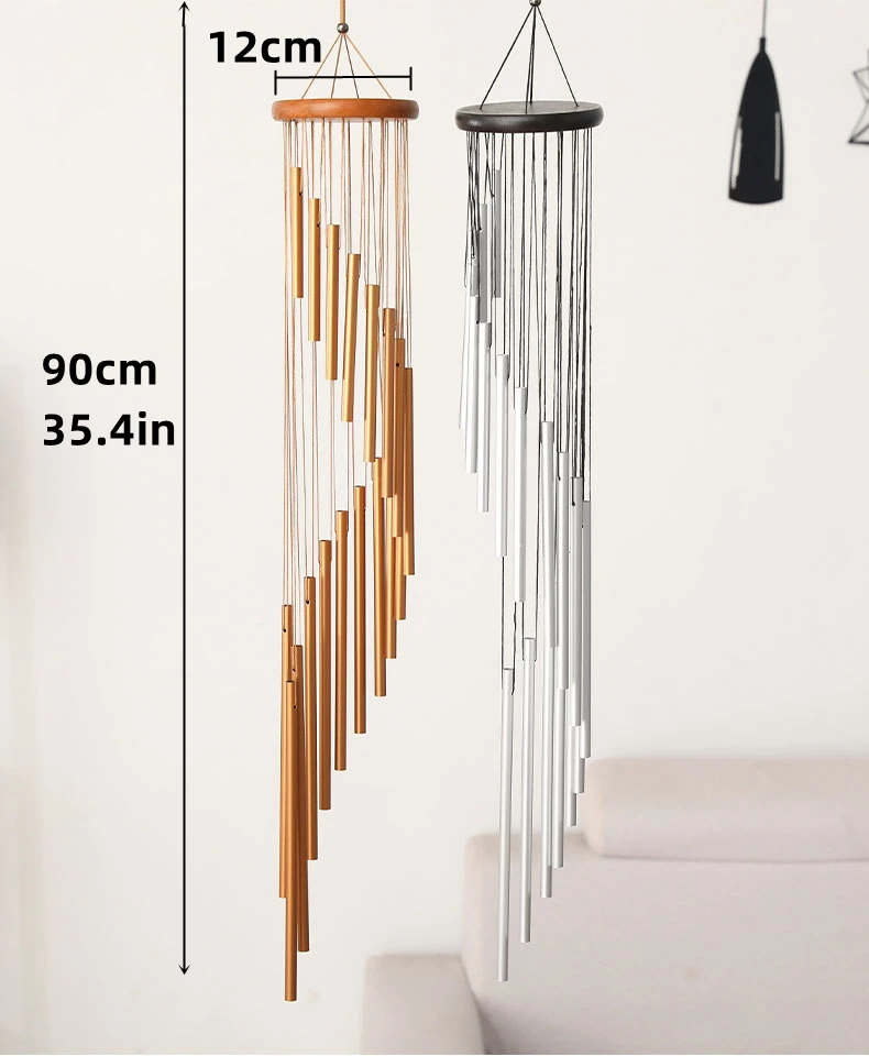 Carillons éoliens,Silver 90cm-18 Tubes--Carillons Éoliens Suspendus De ...