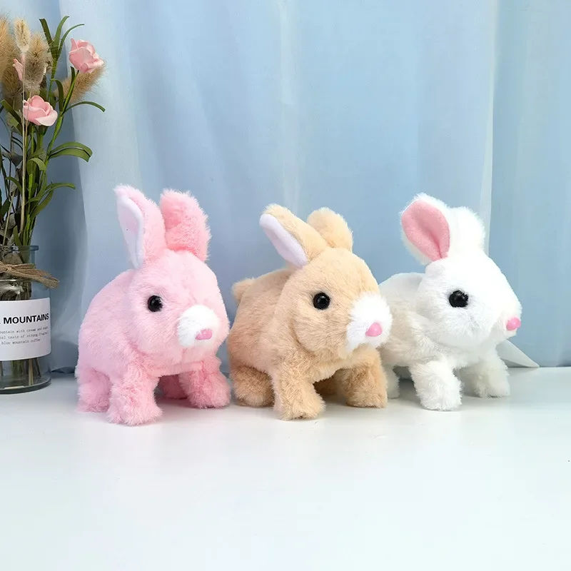 Plush-Electronic-Rabbit-Toy-Robot-Animal-Pet-Walking-Jumping-Running ...