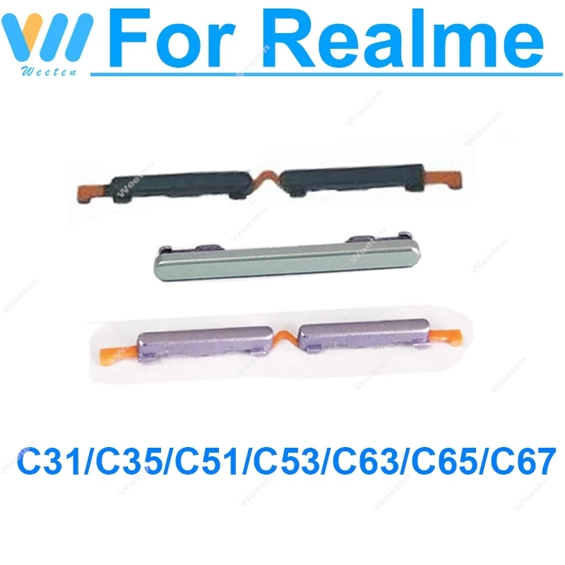 For Realme C31 C35 C51 C53 C63 C65 C67 4G 5G Power Volume Button On OFF ...