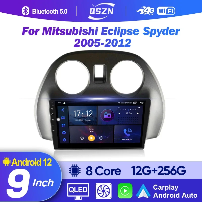 QSZN Android 12.0 Car Radio for Mitsubishi Eclipse Spyder 2005 -2012 ...