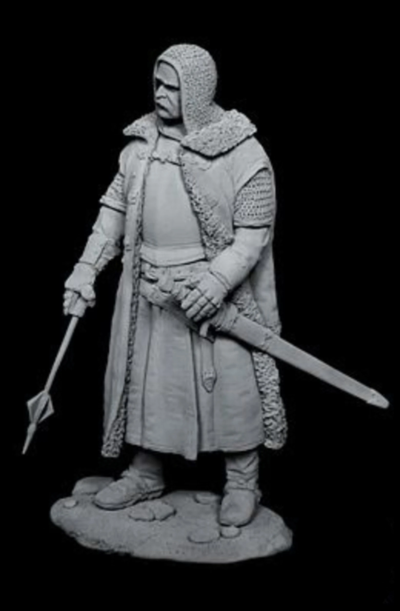 75mm Height Die Casting Resin Figure Model Assembly Kit Character Model ...