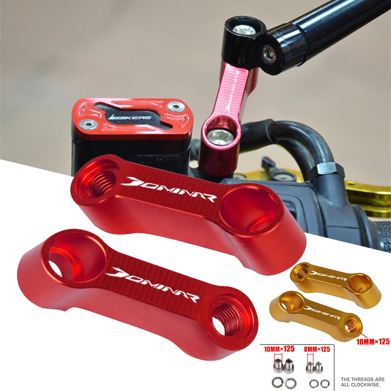 Motorcycle Adjustable Mirrors Riser Extension Bracket Mount Accessories ...