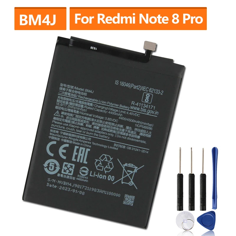 Replacement Battery BM4J For Xiaomi MI Redmi Note 8 Pro Rechargeable ...