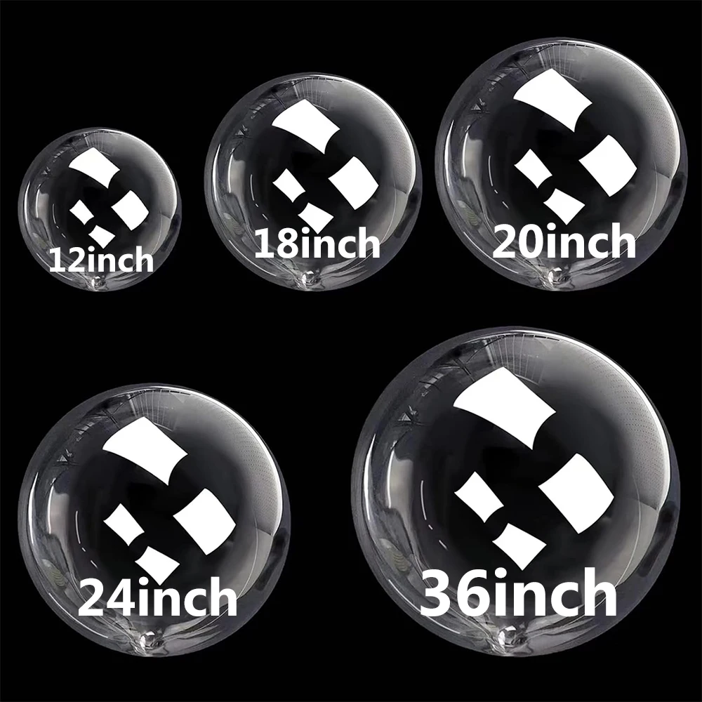 Bobo Balloon 10pcs 12-36inch Transparent Clear Balloons Crystal Bubble ...