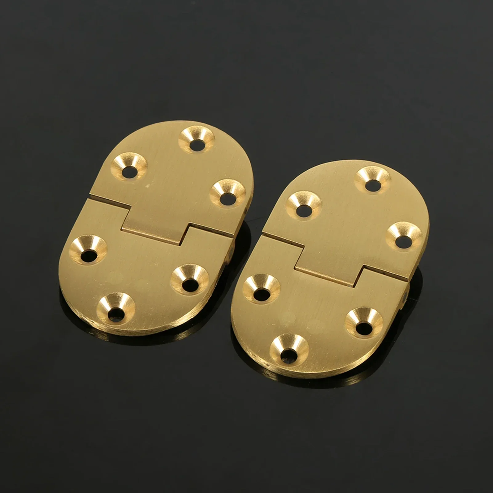 2Pcs Brass Butler Tray Hinge Round Edge 2-1/2"x1-1/2" With Screws ...