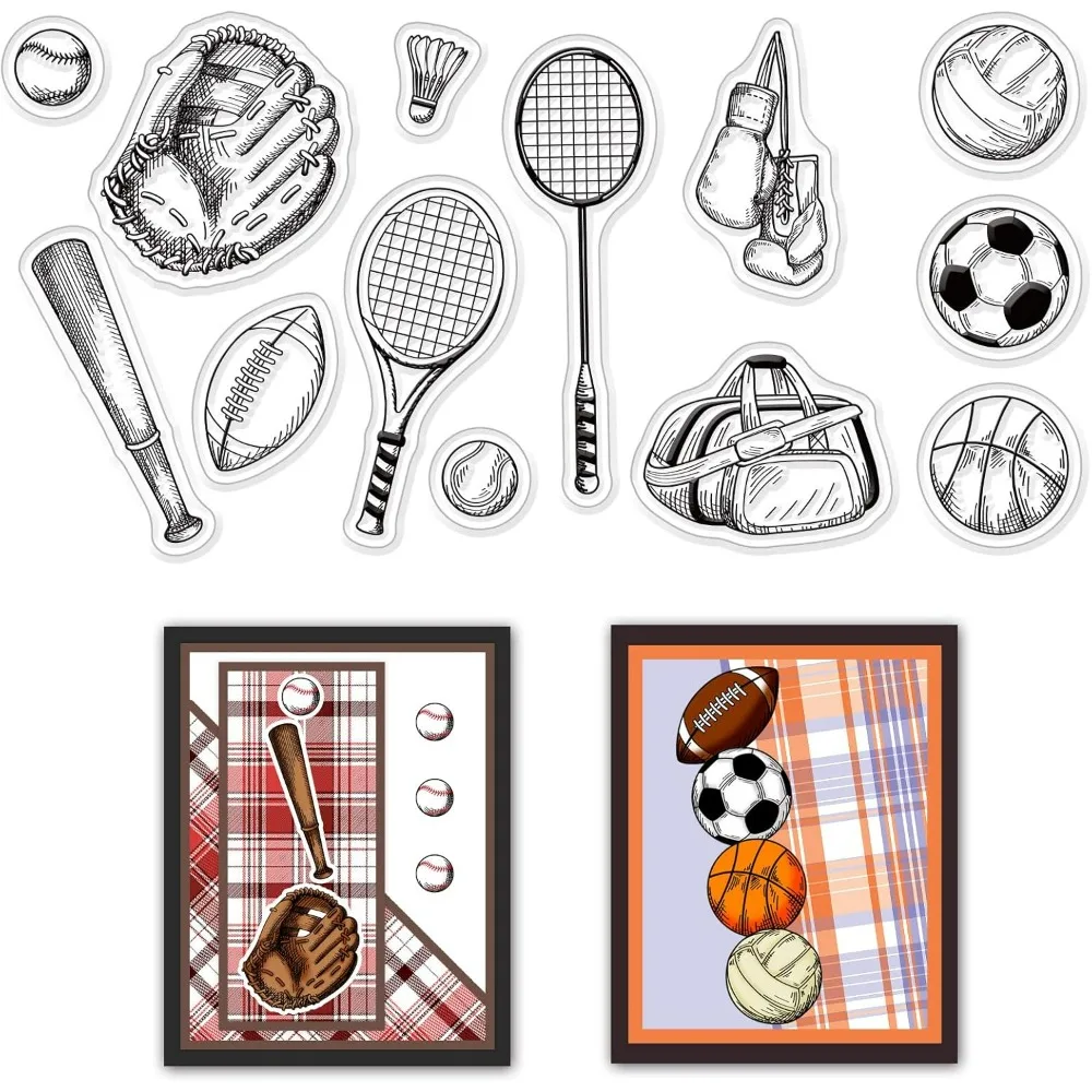 Clear Silicone Stamps Sport Clear Stamps Vintage Transparent Silicone ...