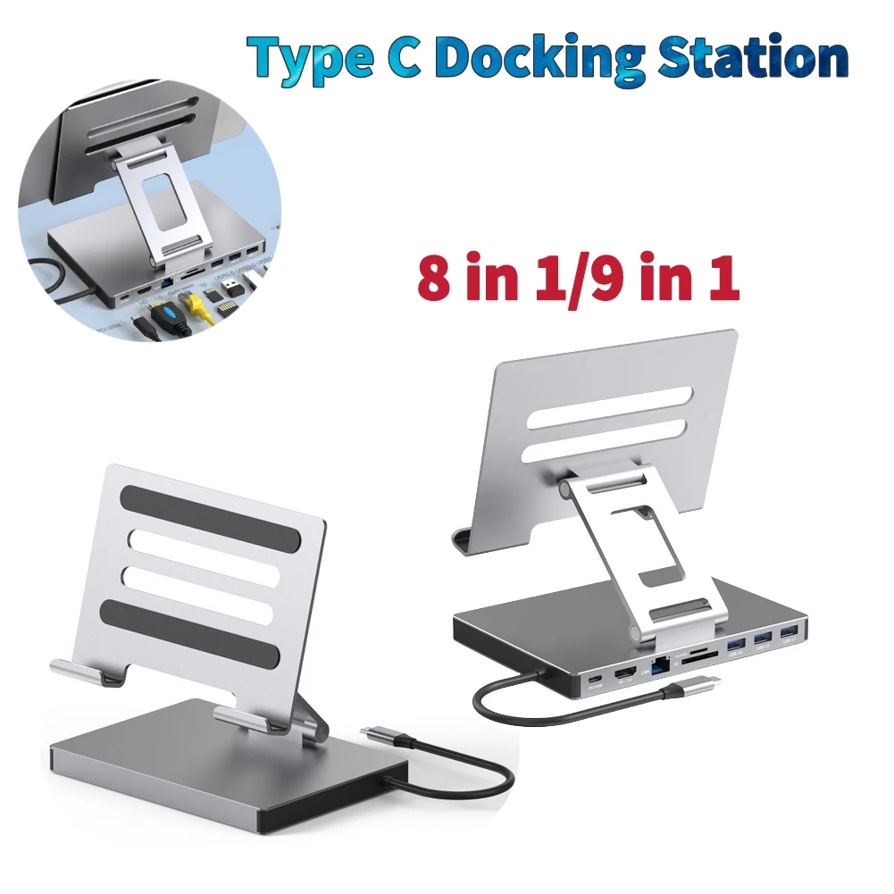 Type-C-Docking-Station-Aluminum-Alloy-Mobile-Bracket-HUB-HDMI ...