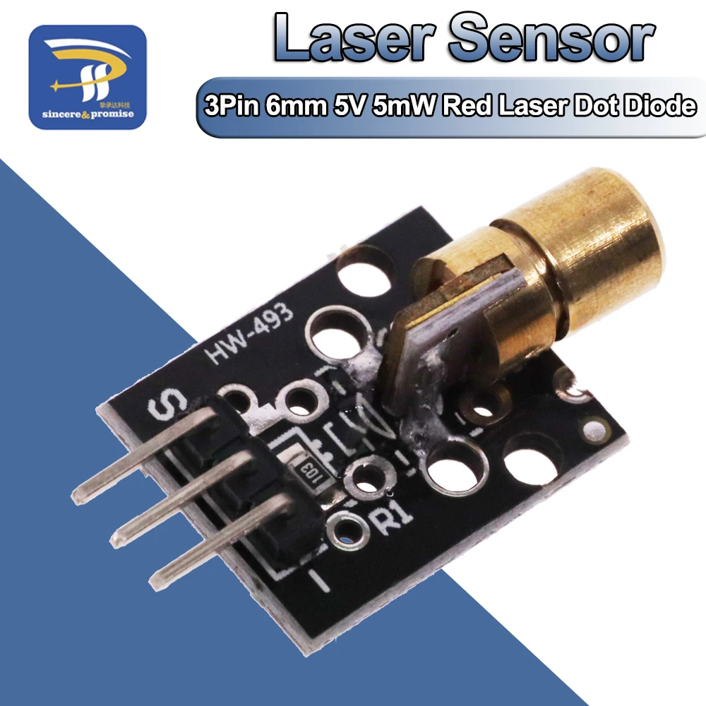 KY-008-650nm-Laser-Sensor-Module-3Pin-6mm-5V-5mW-Red-Laser-Dot-Diode ...