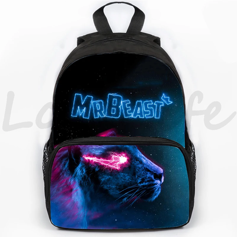 Mr Beast Lightning Cat Backpack Student Boys Girls School Bags Laptop ...