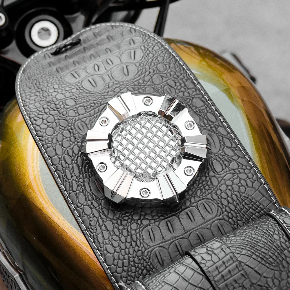 Motorcycle-Refit-Gas-Oil-Fuel-Tank-Cap-Scooter-Retro-Black-Tank-Lid-Net ...