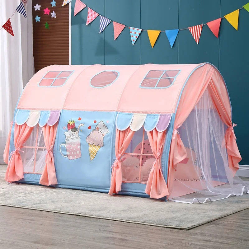 Large Kids Play House Tent With Window Portable Children Bed Tent For ...