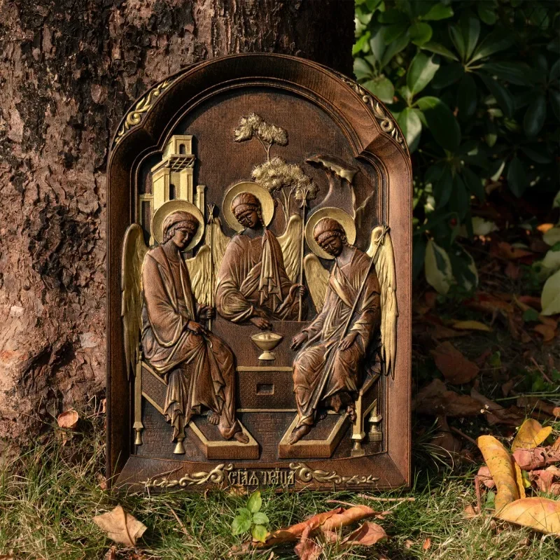 High Quality Religious Home Decor,Catholic Holy Trinity Wood Carving ...