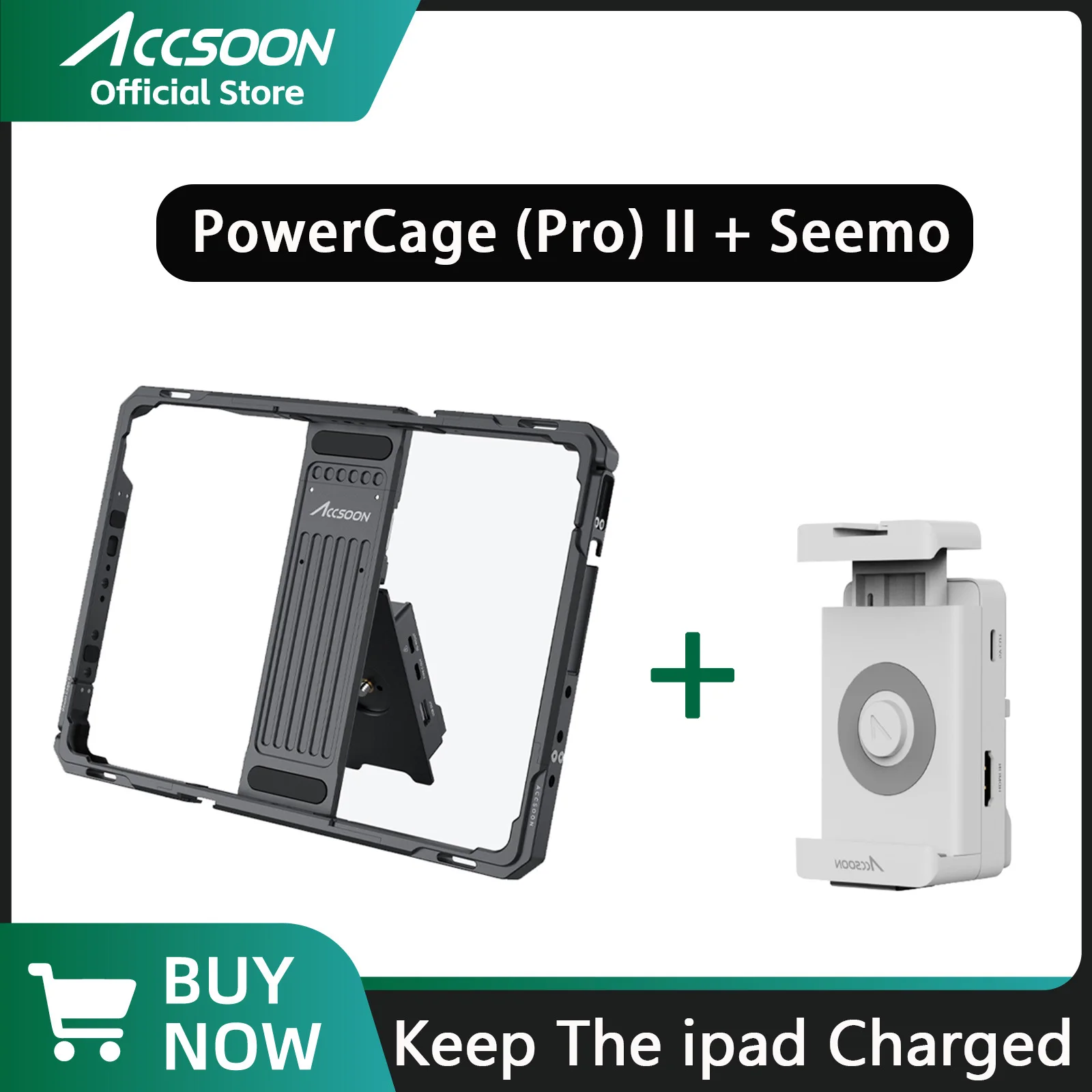 Accsoon-ipad-PowerCage-II-with-Seemo-IOS-10-12-inch-Adjustable-Size ...