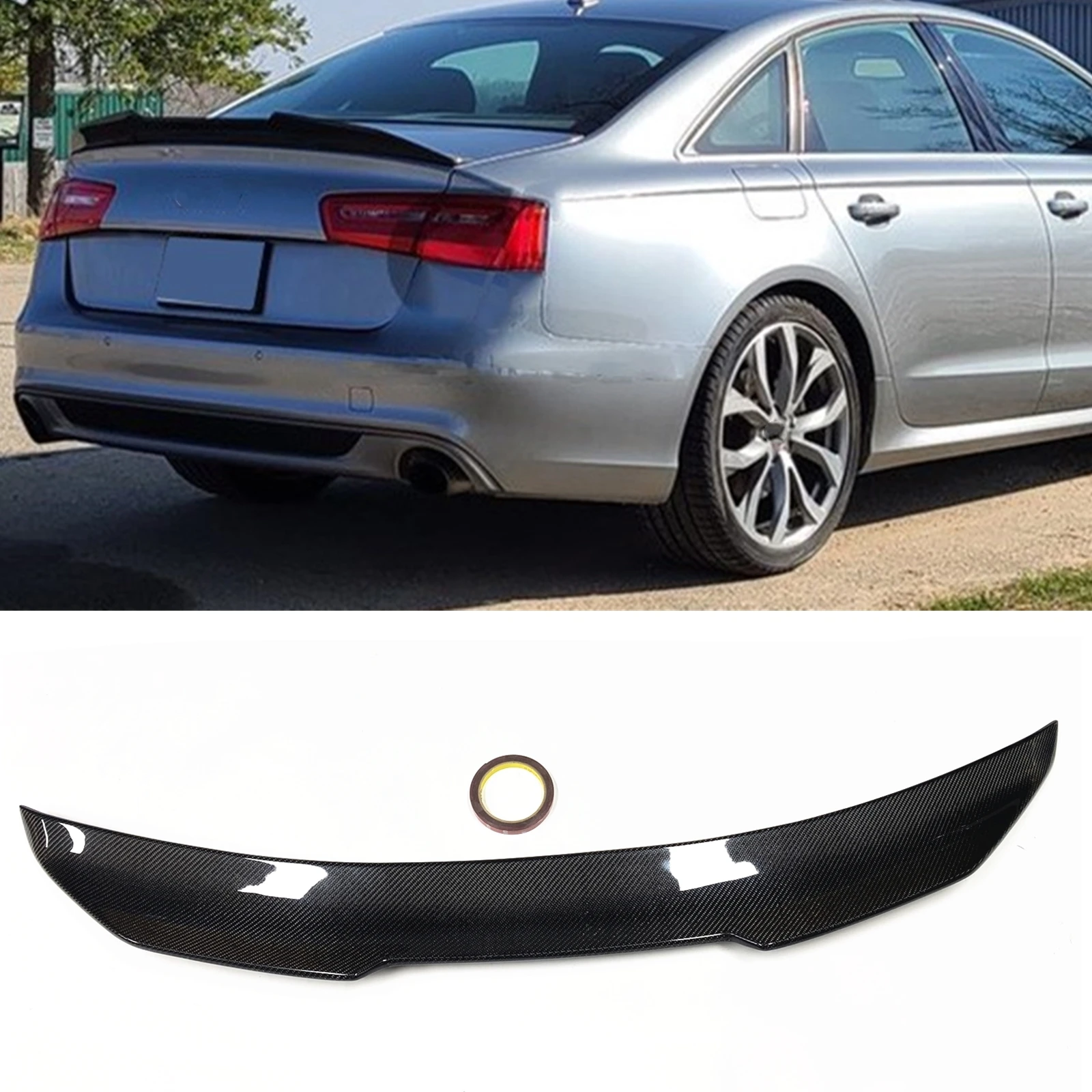 For-Audi-A6-C7-Sedan-2012-2018-PSM-Style-Rear-Trunk-Spoiler-Wing ...