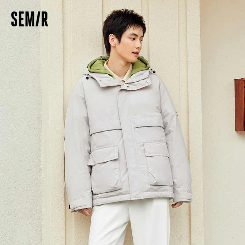 Semir-Down-Jacket-Men-Winter-Drawstring-Hooded-Simple-Solid-Color-2023 ...