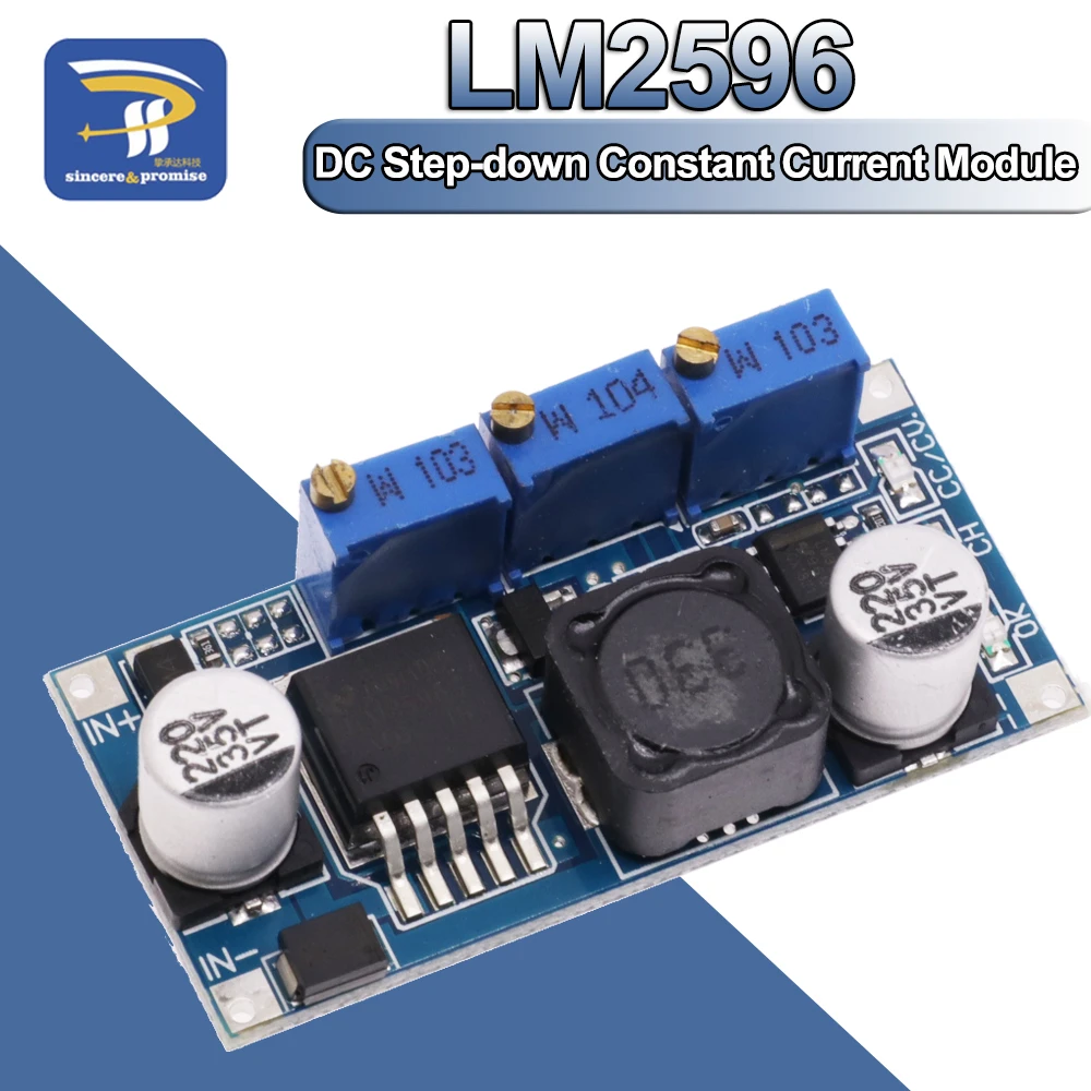LM2596 LED Driver DC DC Step down Adjustable CC/CV Power Supply Module ...