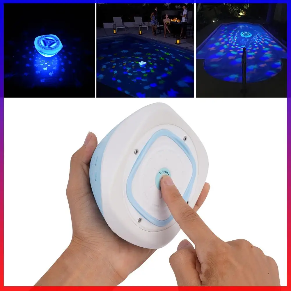 Multi Color Underwater Lamp Fish Pattern Fountain Projector Light LED ...
