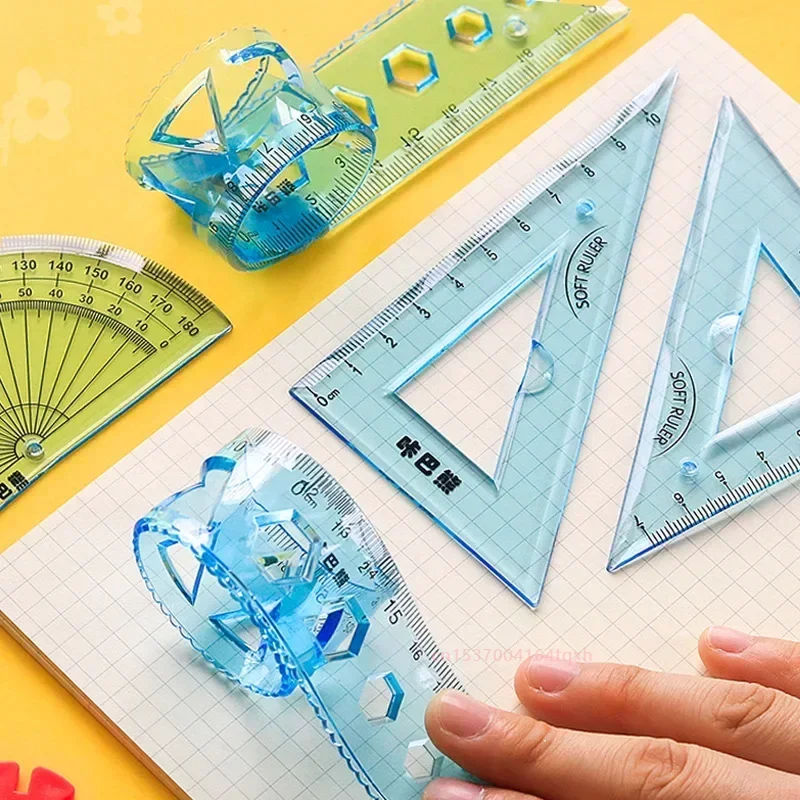 4Pcs-set-15cm-20cm-Flexible-ruler-Students-school-supplies-Stationery ...