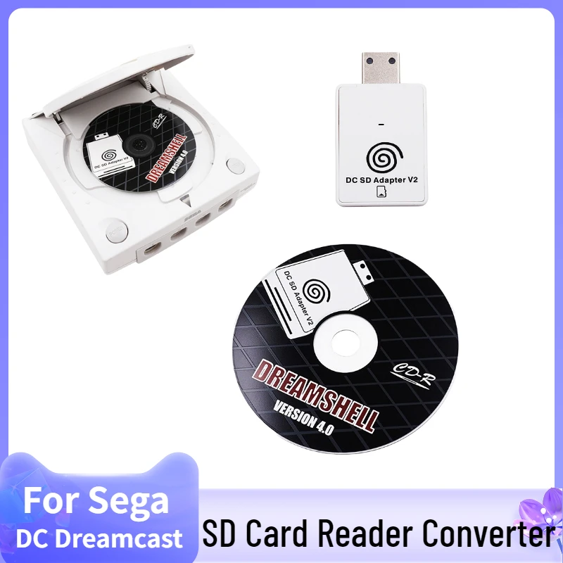 For Sega Dreamcast SD Card Reader TF Card Adapter+CD with DreamShell ...