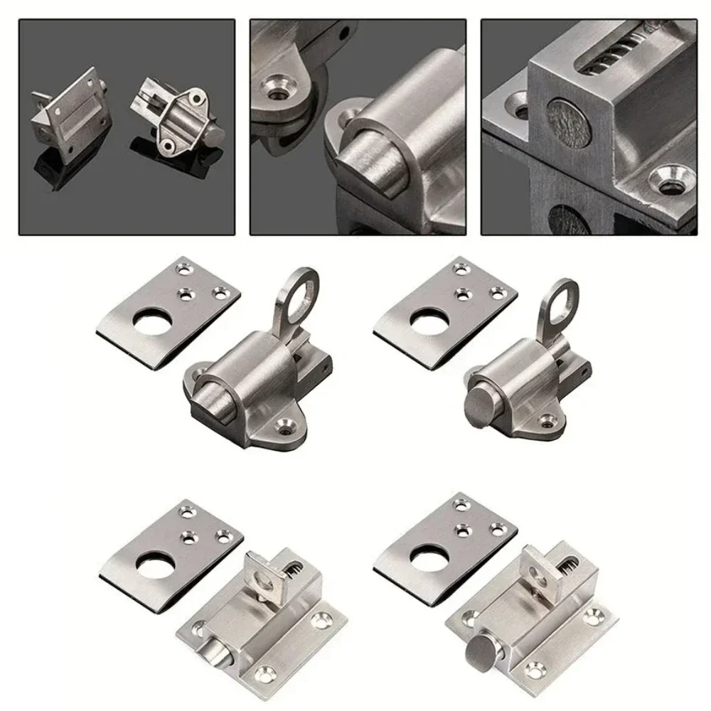 Stainless-Steel-Self-closing-Spring-Anti-theft-Latch-Automatic-Latch ...