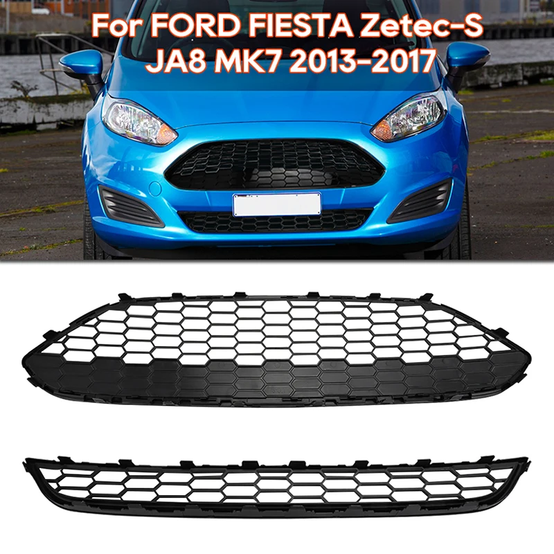 For-Ford-Fiesta-JA8-2013-2017-Car-Front-Bumper-Centre-Grille-Design ...