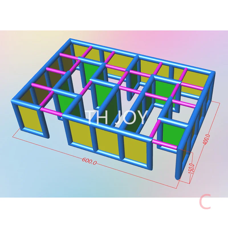 Laberinto-inflable-de-6x4x1-5-m-de-alto-para-exteriores-juego-divertido ...