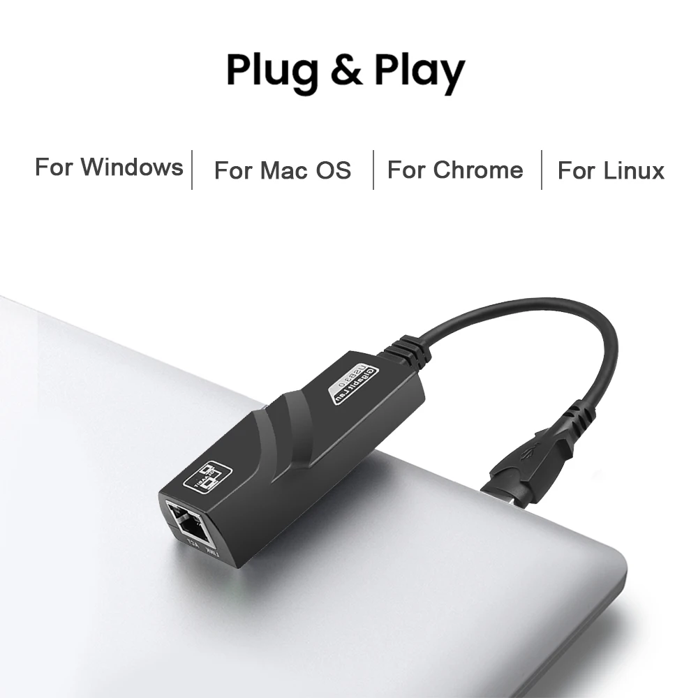 USB 3.0 Wired Network Card USB to RJ45 Type C to RJ45 LAN Ethernet ...