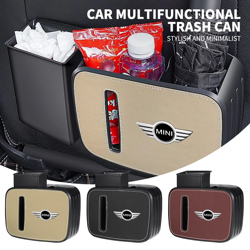 Car-Seat-Trash-Can-with-Paper-Box-Pressing-Type-Trash-For-Mini-Cooper ...