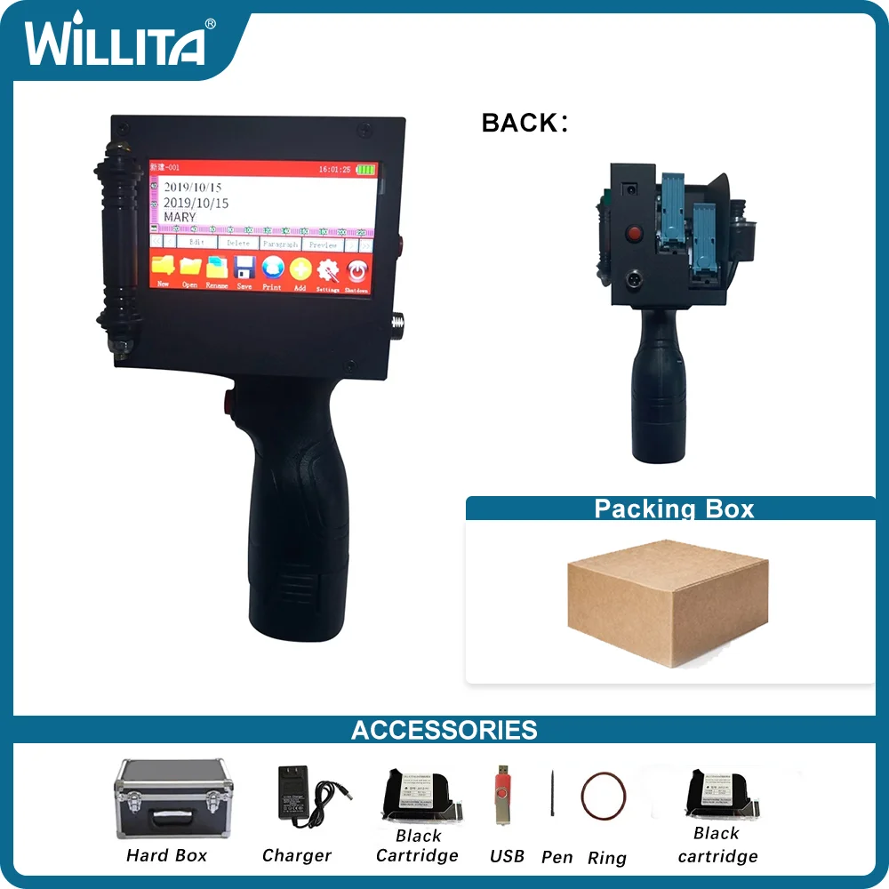 50.8mm Mobile Portable Hand Jet Handheld Thermal Variable Inkjet ...