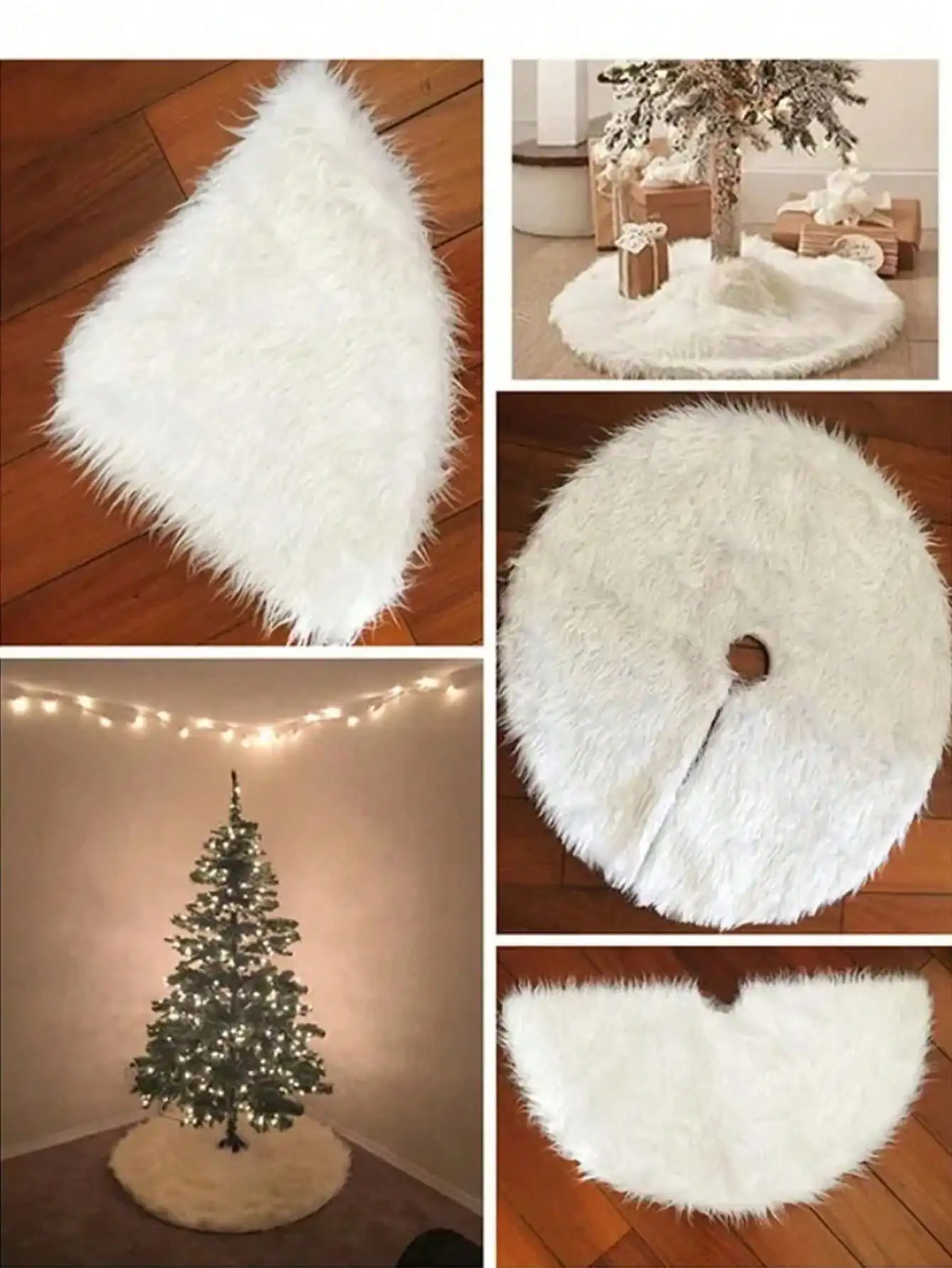 1pc-White-Fluffy-Christmas-Tree-Plush-Skirt-Merry-Party-Christmas-Tree ...