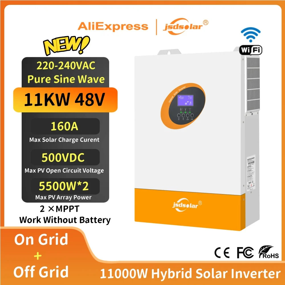 jsdsolar-11KW-Hybrid-Solar-Inverter-48V-230VAC-Off-Grid-Pure-Sine-Wave ...