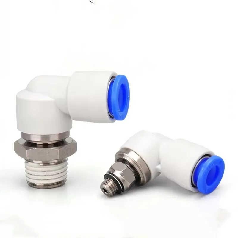 Air-Pneumatic-Swivel-Fitting-High-Speed-Rotary-Joint-Quick-Plug-KSH08-02S-Male-Straight-Elbow ...