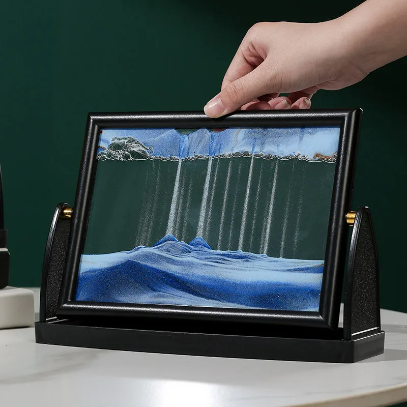 Sablier de sable mobile 3D pour la décoration intérieure, peinture d ...